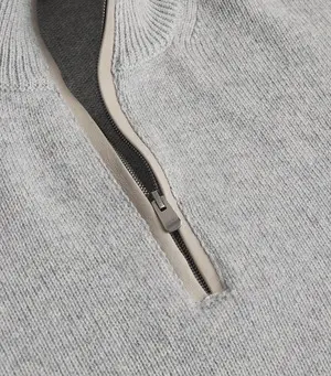 Agnona Cashmere Quarter-zip Sweater - Grey