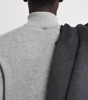 Agnona Cashmere Quarter-zip Sweater - Grey