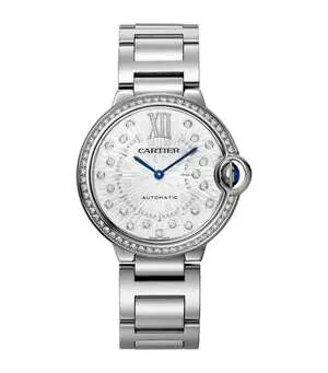 Cartier Stainless Steel And Diamond Ballon Bleu De Watch - Silver