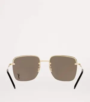Saint Laurent Metal Square Frame Sunglasses