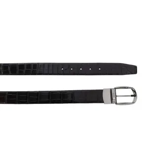 Zegna Parentesi Crocodile Leather Belt