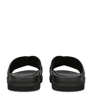 Zegna Crocodile Leather Crossover Sandals