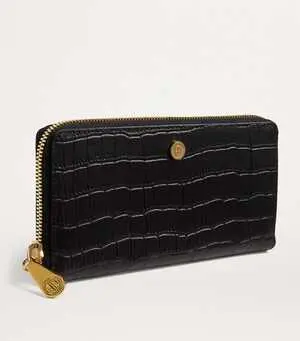 Harrods Croc-embossed Leather Long Wallet