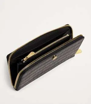 Harrods Croc-embossed Leather Long Wallet