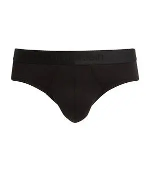 Calvin Klein Low-rise Tonal Briefs - Black