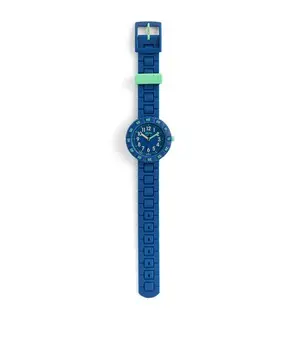 FLIK FLAK Round Strap Watch - Blue
