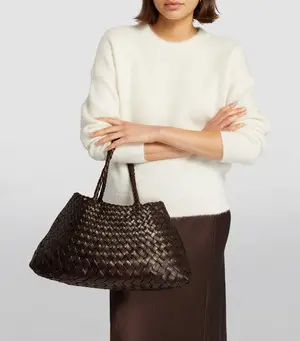 Dragon Diffusion Large Santa Croce Woven Tote Bag - Brown