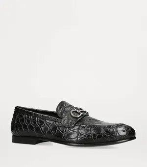 FERRAGAMO Crocodile Leather Loafers