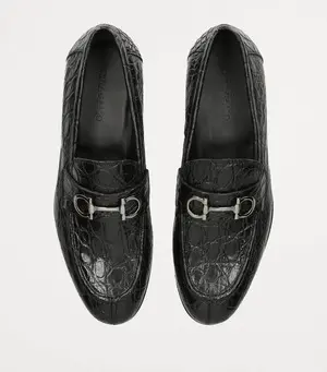 FERRAGAMO Crocodile Leather Loafers