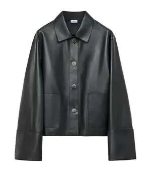 Loewe Leather Collared Jacket
