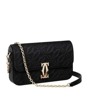 Cartier Leather C De Mini Shoulder Bag - Black
