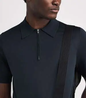 Sandro Half-zip Polo Shirt - Blue