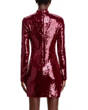 Veronica Beard Sylee Sequined Dress - Wine
