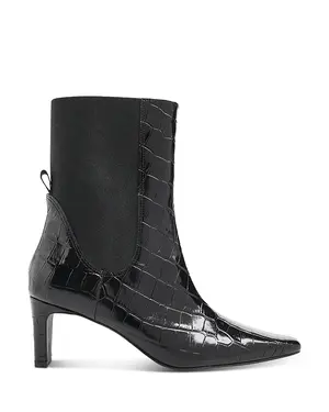 Whistles Darla Croc Heeled Boots