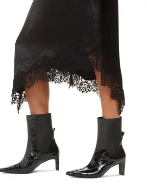 Whistles Darla Croc Heeled Boots