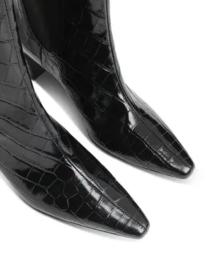 Whistles Darla Croc Heeled Boots