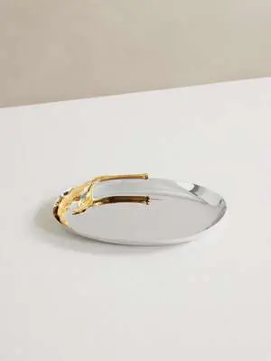 L'Objet Fern Small Gold-plated Stainless Steel Tray