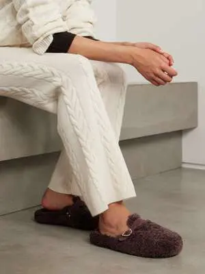 ANCIENT GREEK SANDALS Vasilitsa Shearling Mules - Brown