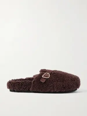 ANCIENT GREEK SANDALS Vasilitsa Shearling Mules - Brown