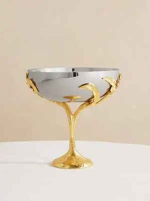 L'Objet Fern Gold-plated And Stainless Steel Bowl - Silver