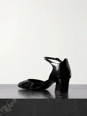 JIMMY CHOO Pixie 45 Patent-leather Mary Jane Pumps - Black