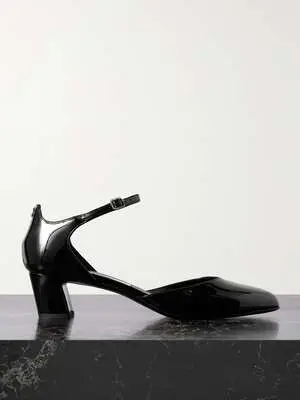 JIMMY CHOO Pixie 45 Patent-leather Mary Jane Pumps - Black