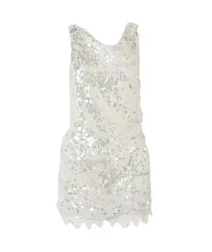 Christopher Esber Cotton-blend Lace-trimmed Sequined Mesh Mini Dress