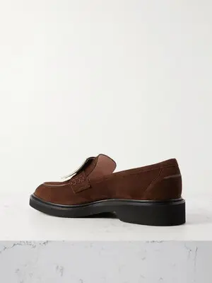 ROGER VIVIER Viv Rangers Buckled Loafers - Brown