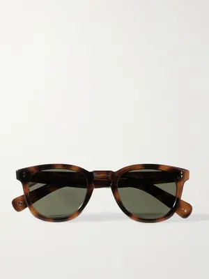 Garrett Leight Kinney Ii Round-frame Acetate Sunglasses - Tortoiseshell