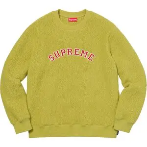 Supreme Polartec Deep Pile Crewneck Sweatshirt - Sulphur