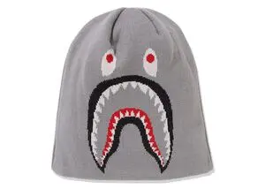 A BATHING APE 2nd Shark Knit Cap - Grey