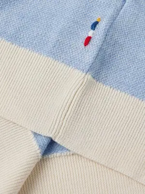Orlebar Brown Horton Slim-fit Wool And Cotton-blend Polo Shirt - Blue