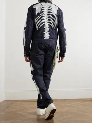 Kapital Crochet-trimmed Denim Trucker Jacket