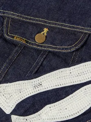 Kapital Crochet-trimmed Denim Trucker Jacket