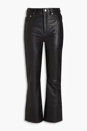 MUUBAA Leather Flared Trousers