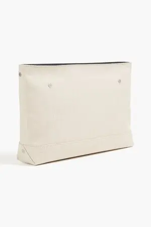 Dunhill Logo-print Canvas Pouch - Beige