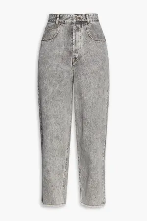 MARANT ETOILE Laliskasr Acid Wash High-rise Straight-leg Jeans - Gray