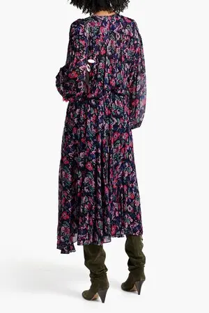 MARANT ETOILE Saureli Printed Georgette Midi Dress