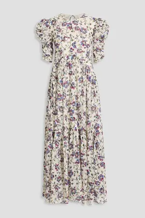 MARANT ETOILE Sichelle Floral Midi Dress - Off-white
