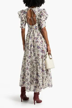 MARANT ETOILE Sichelle Floral Midi Dress - Off-white