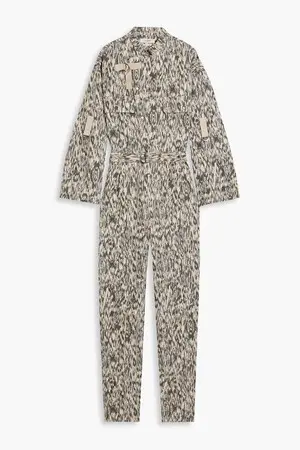 MARANT ETOILE Kendra Printed Cotton-canvas Jumpsuit