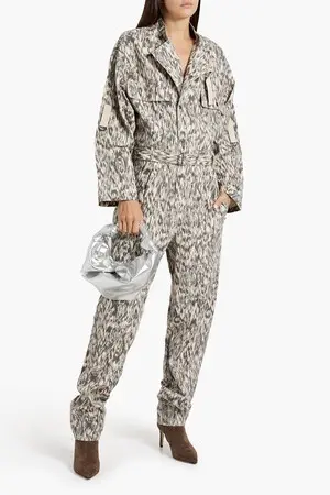 MARANT ETOILE Kendra Printed Cotton-canvas Jumpsuit