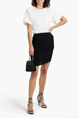 IRO PARIS Licia Ruched Metallic Mini Skirt