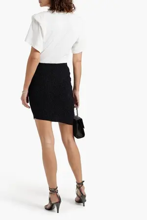 IRO PARIS Licia Ruched Metallic Mini Skirt