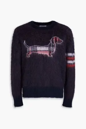 Thom Browne Jacquard-knit Mohair-blend Sweater