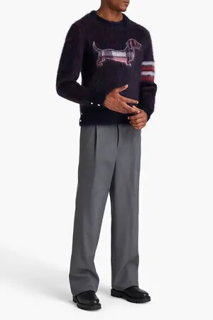 Thom Browne Jacquard-knit Mohair-blend Sweater