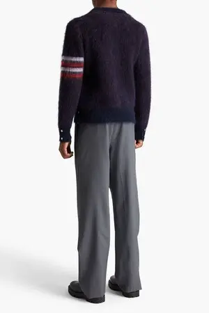 Thom Browne Jacquard-knit Mohair-blend Sweater