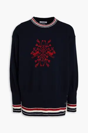 Thom Browne Intarsia Wool And Mohair-blend Sweater