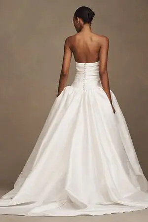 Jenny Yoo Charlotte Strapless Taffeta Gown