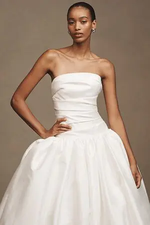 Jenny Yoo Charlotte Strapless Taffeta Gown